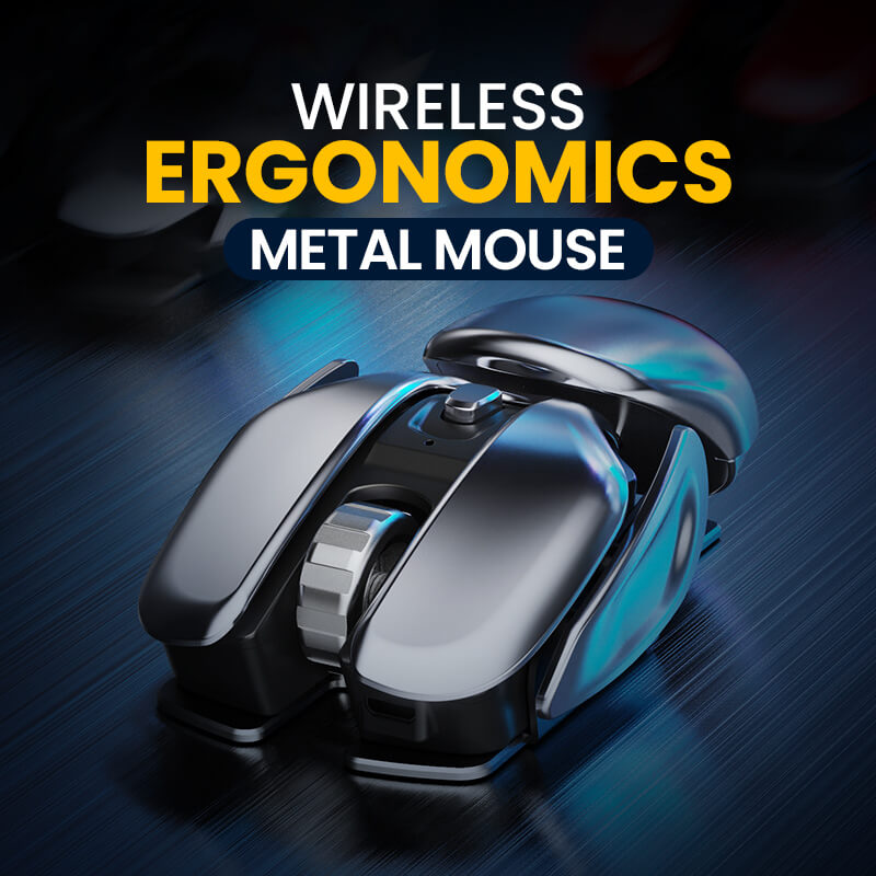 Wireless Ergonomics Metal Mouse – goninetok